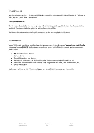 CSI MODULE OUTLINE | PDF