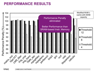 Fast and energy-efficient eNVM based memory organisation at L3-L1 ...
