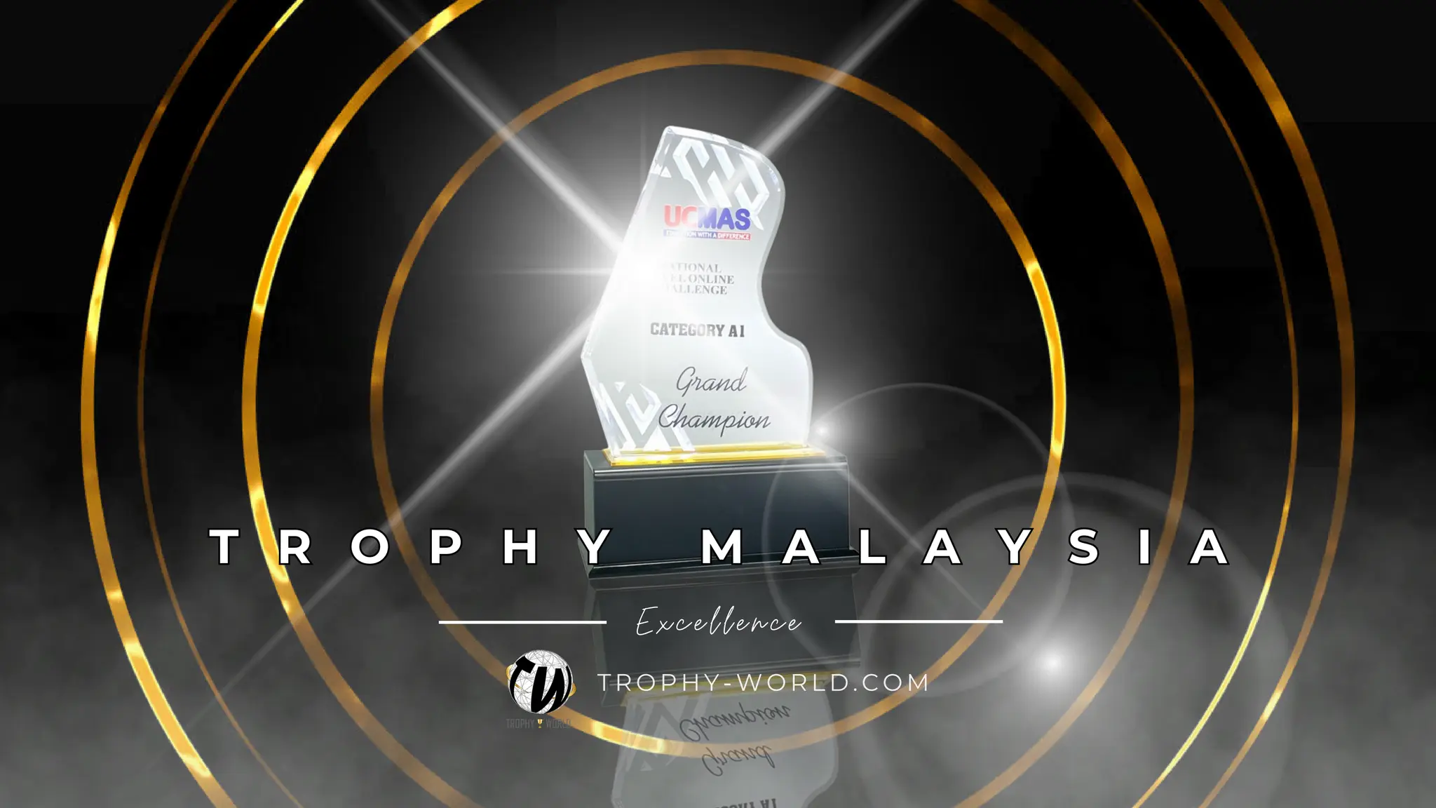 UCMAS Grand Champion Plaques at Trophy-World Malaysia | Custom Trophies ...