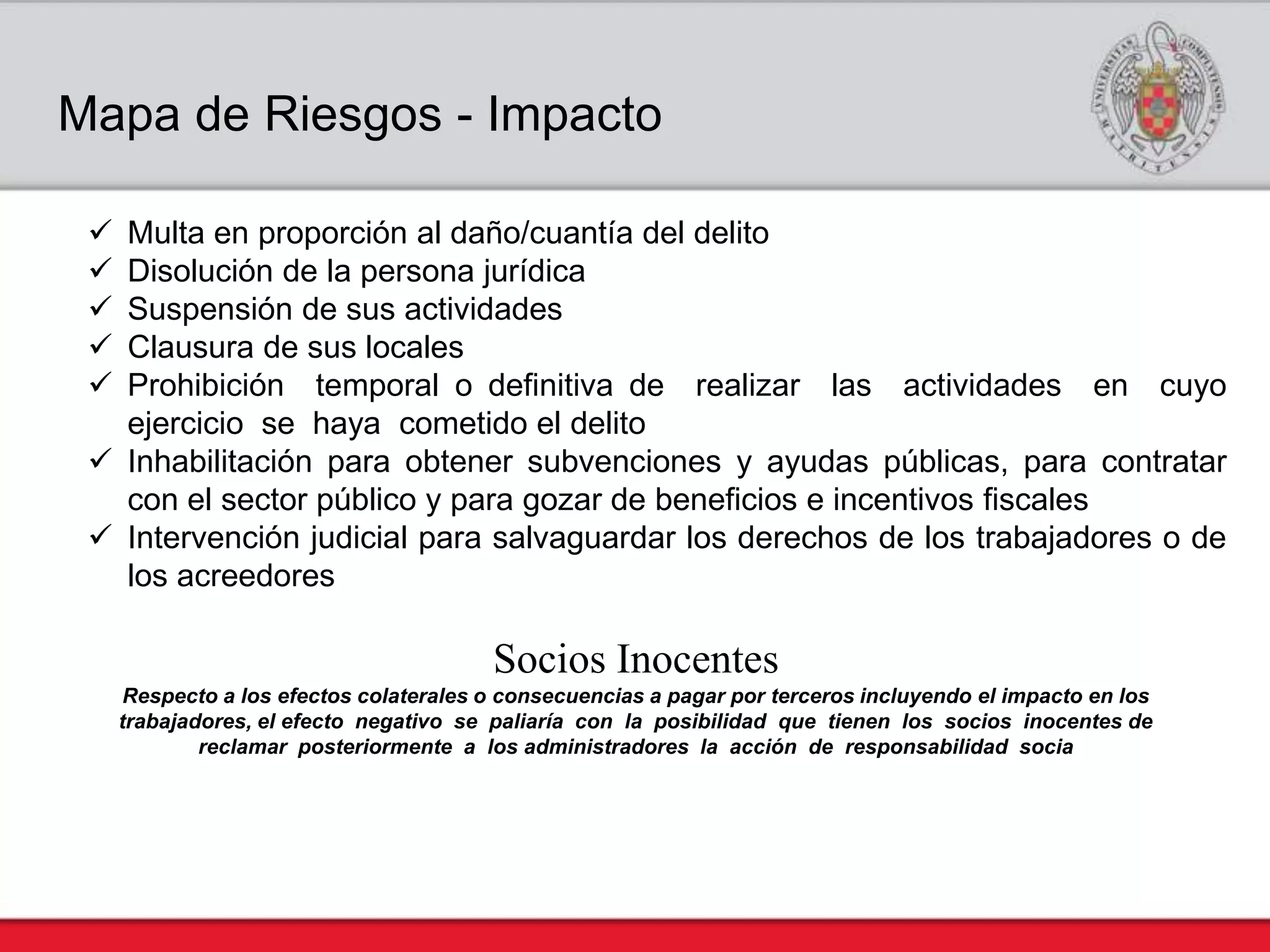 Compliance Risk Map Mapa de Riesgos Penales para Compliance Officer | PPTX