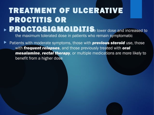 ULCERATIVE COLITIS ( MILD TO MODERATE) MANAGEMENT | PPT