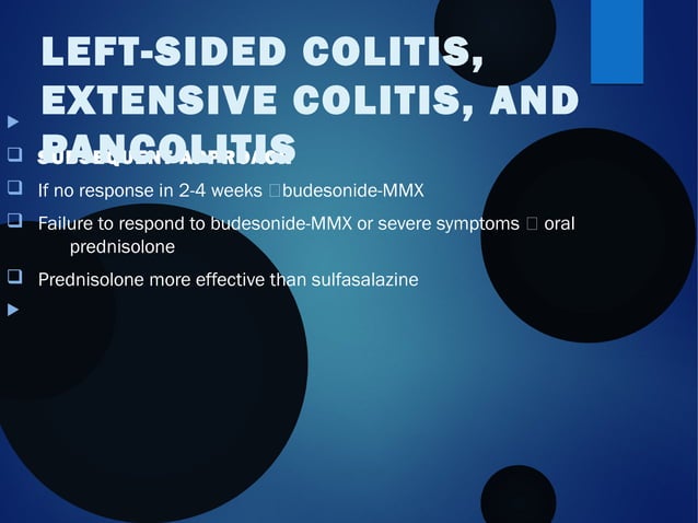 ULCERATIVE COLITIS ( MILD TO MODERATE) MANAGEMENT | PPT