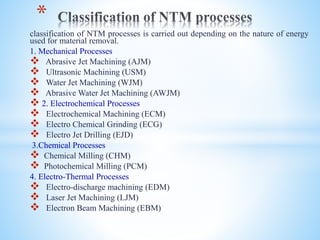 UNCONVENTIONAL MACHINING PROCESS | PPTX