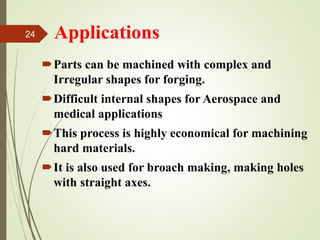 Introduction to unconventional machining processes | PPTX | Chemistry ...