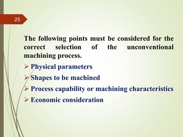 Introduction to unconventional machining processes | PPTX | Chemistry | Science