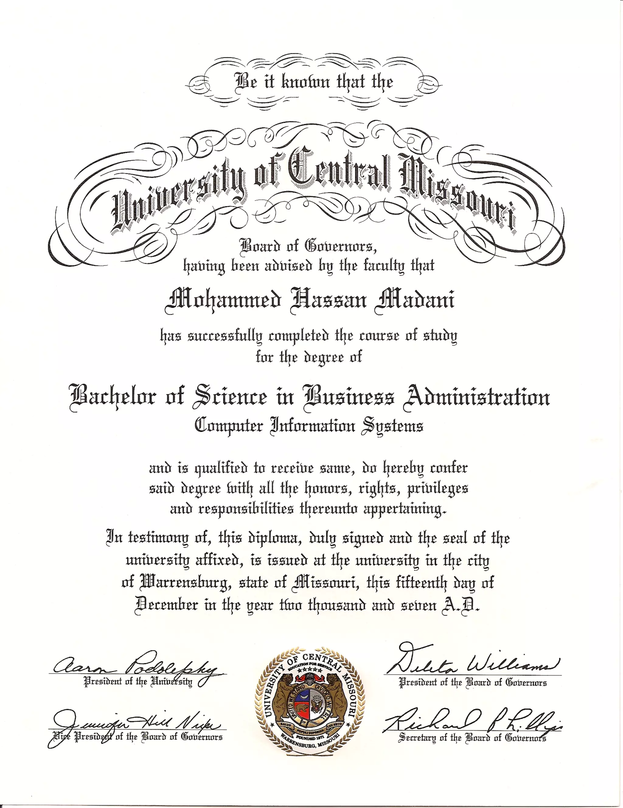 Uc Ms Diploma | PDF