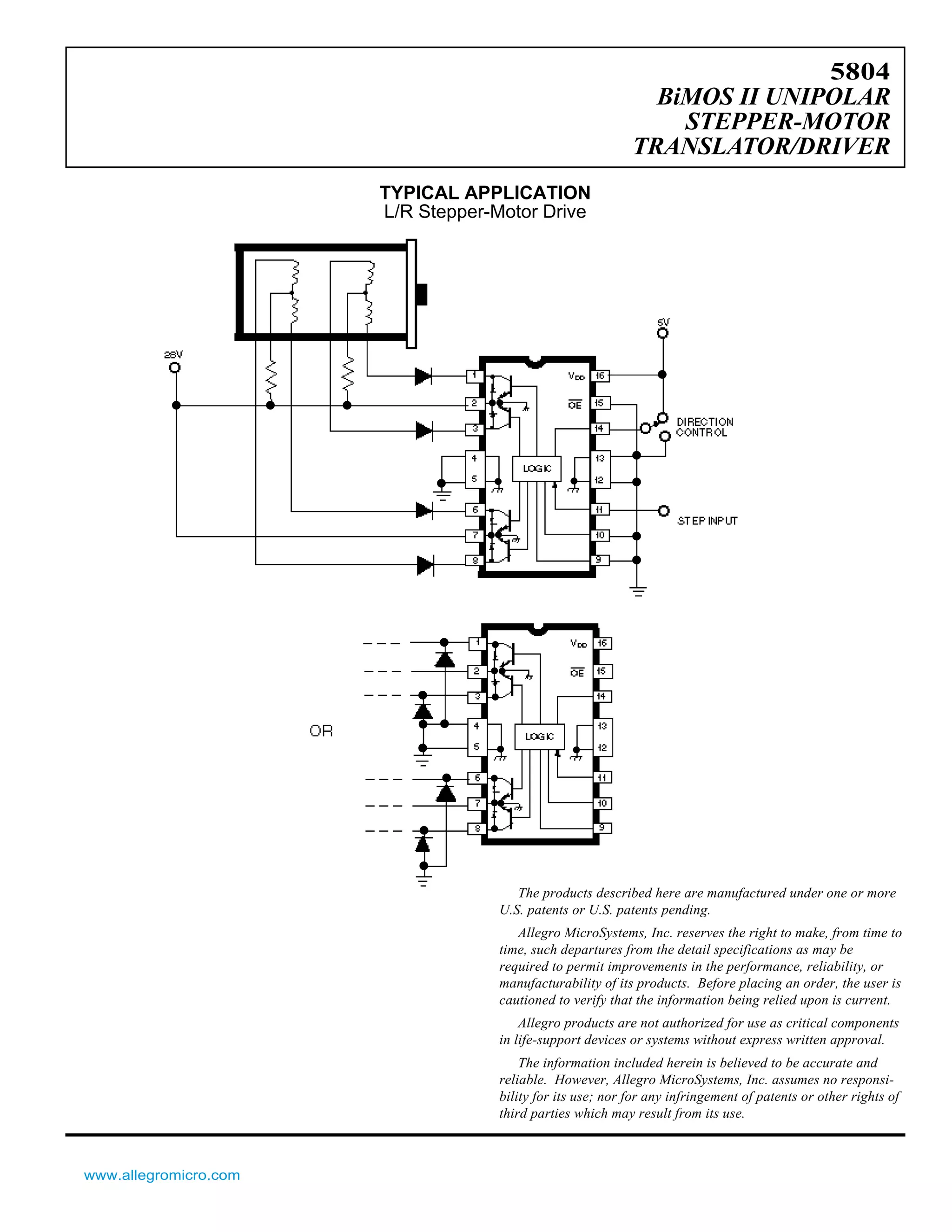 Ucn5804 datasheet | PDF