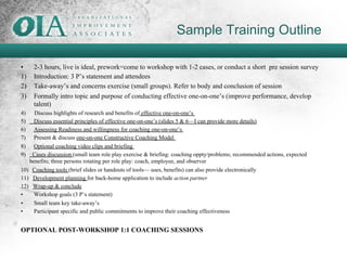 Conducting Effective One-on-One's | PDF