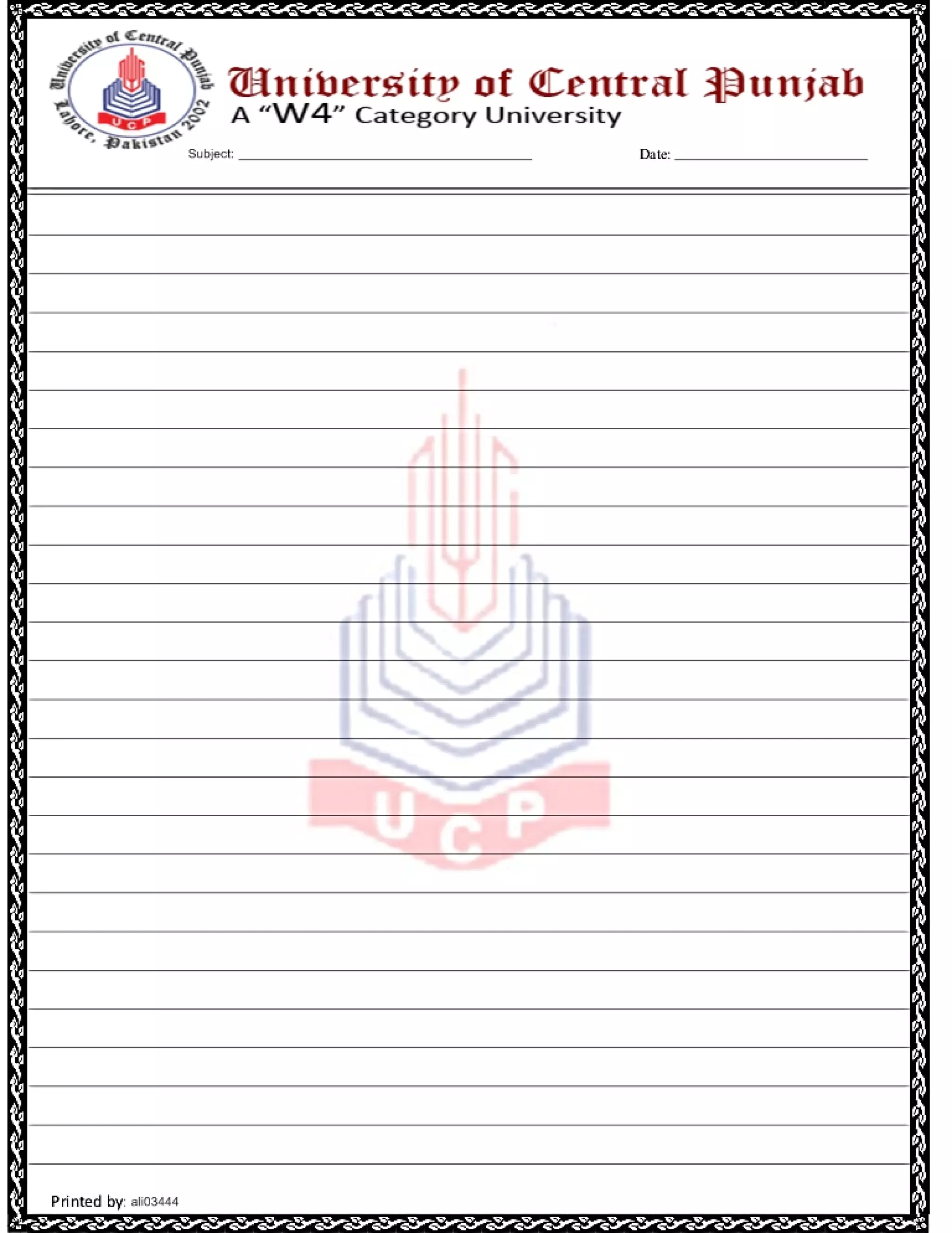 Ucp Assignment Paper | PDF