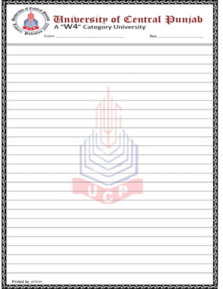 Ucp Assignment Paper | PDF