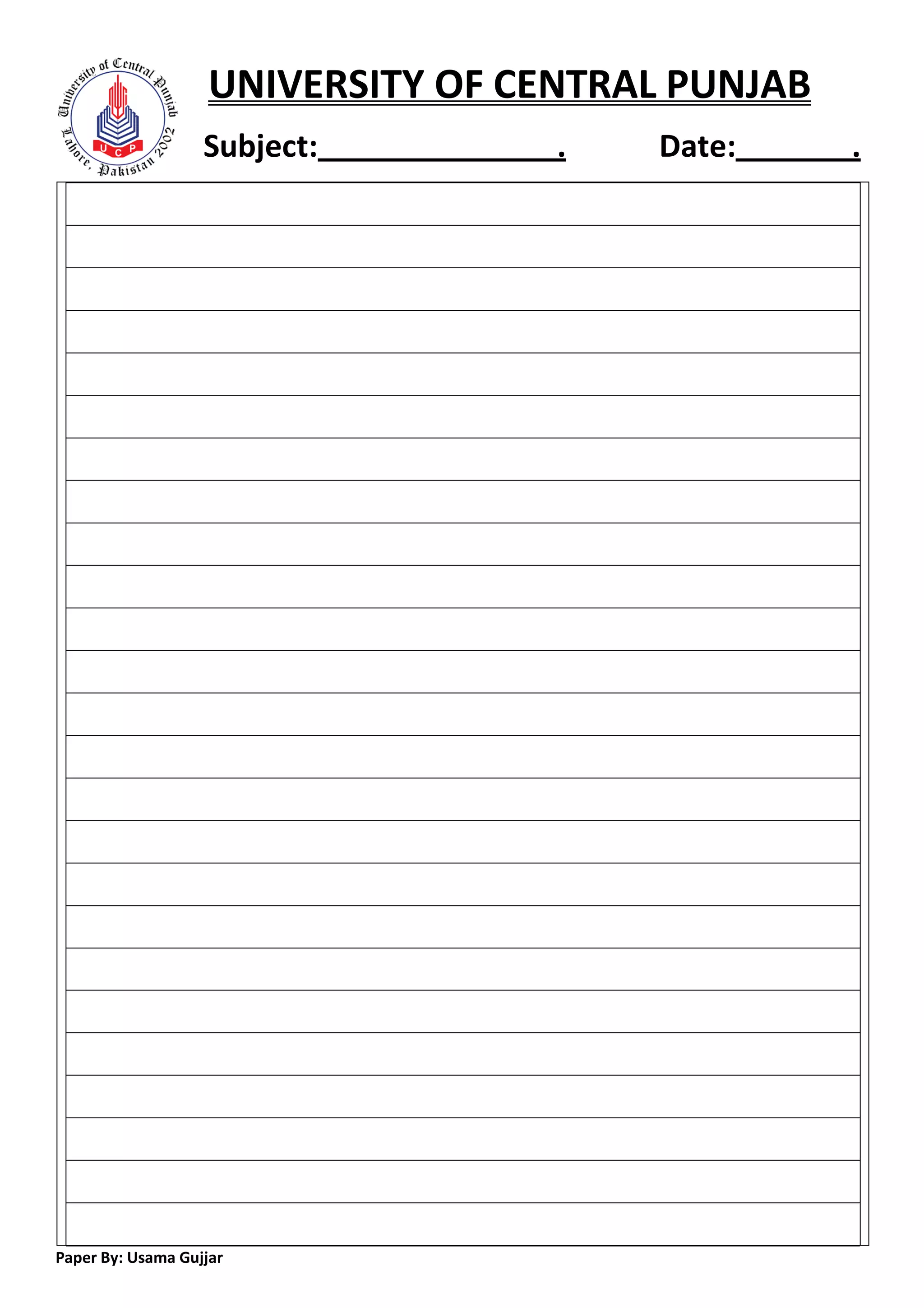 Ucp Assignment Page Pdf