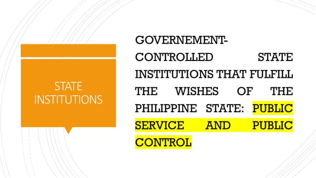 Forms and functions of state and non-state Institutions | PPTX