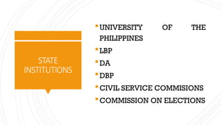 Forms and functions of state and non-state Institutions | PPTX