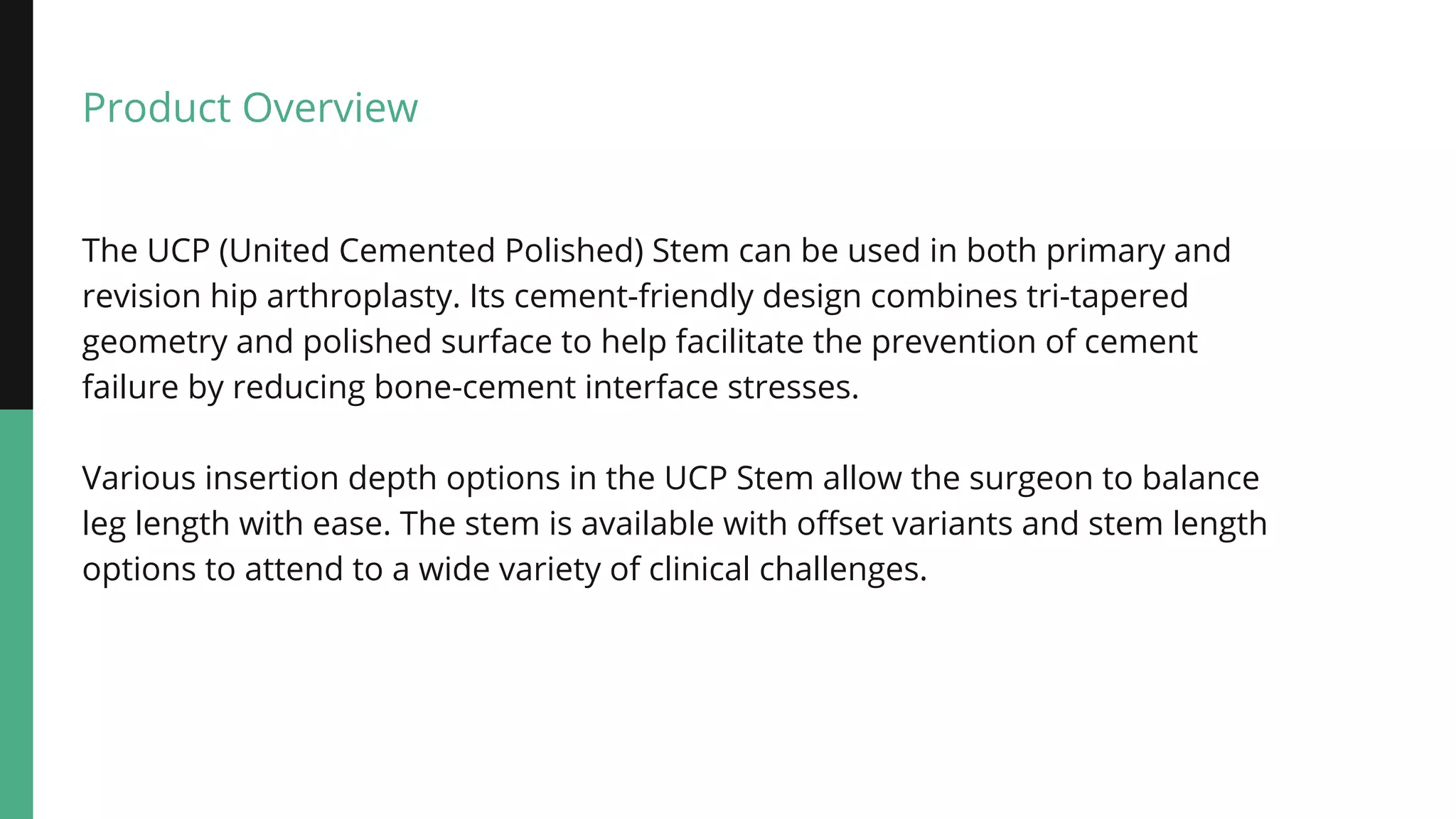 UCP™ Stem - Femoral Hip System | PDF
