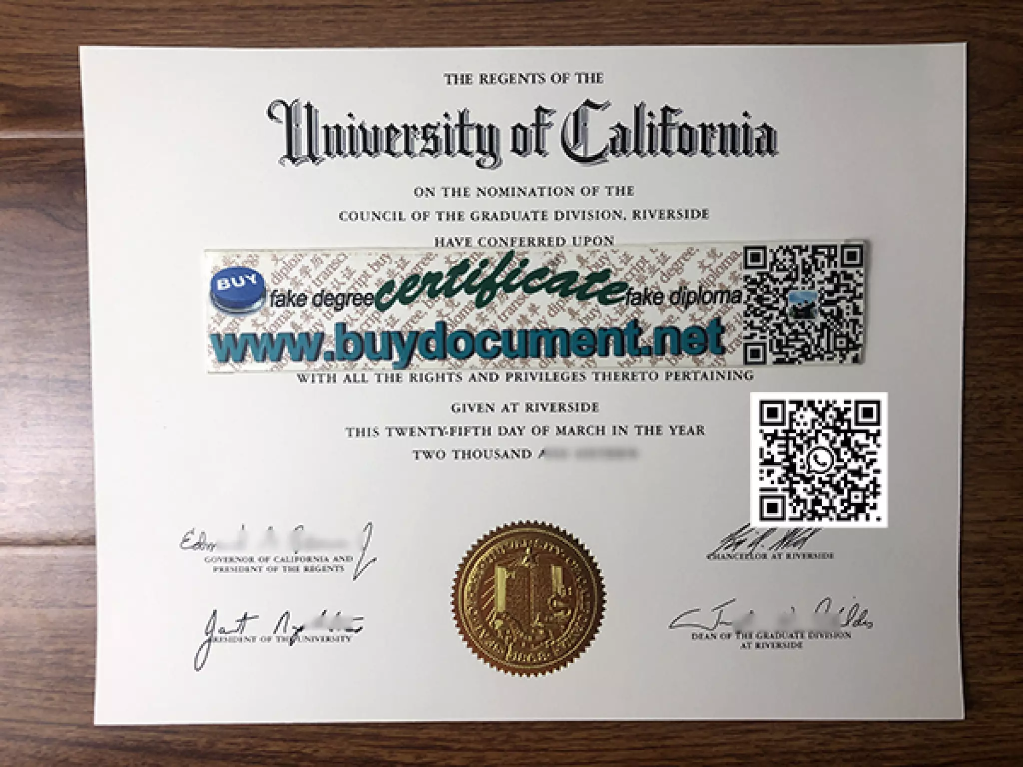 UC Riverside diploma | PDF