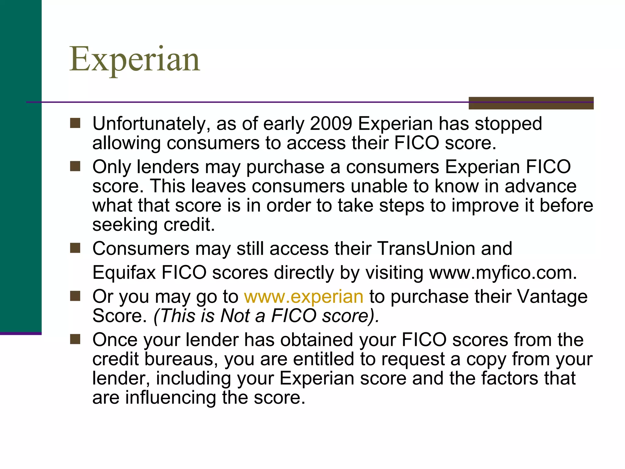 Understanding Your Credit Report and Score | PPT