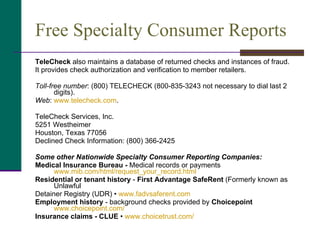 Understanding Your Credit Report and Score | PPT