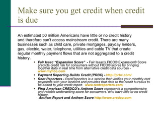 Understanding Your Credit Report and Score | PPT