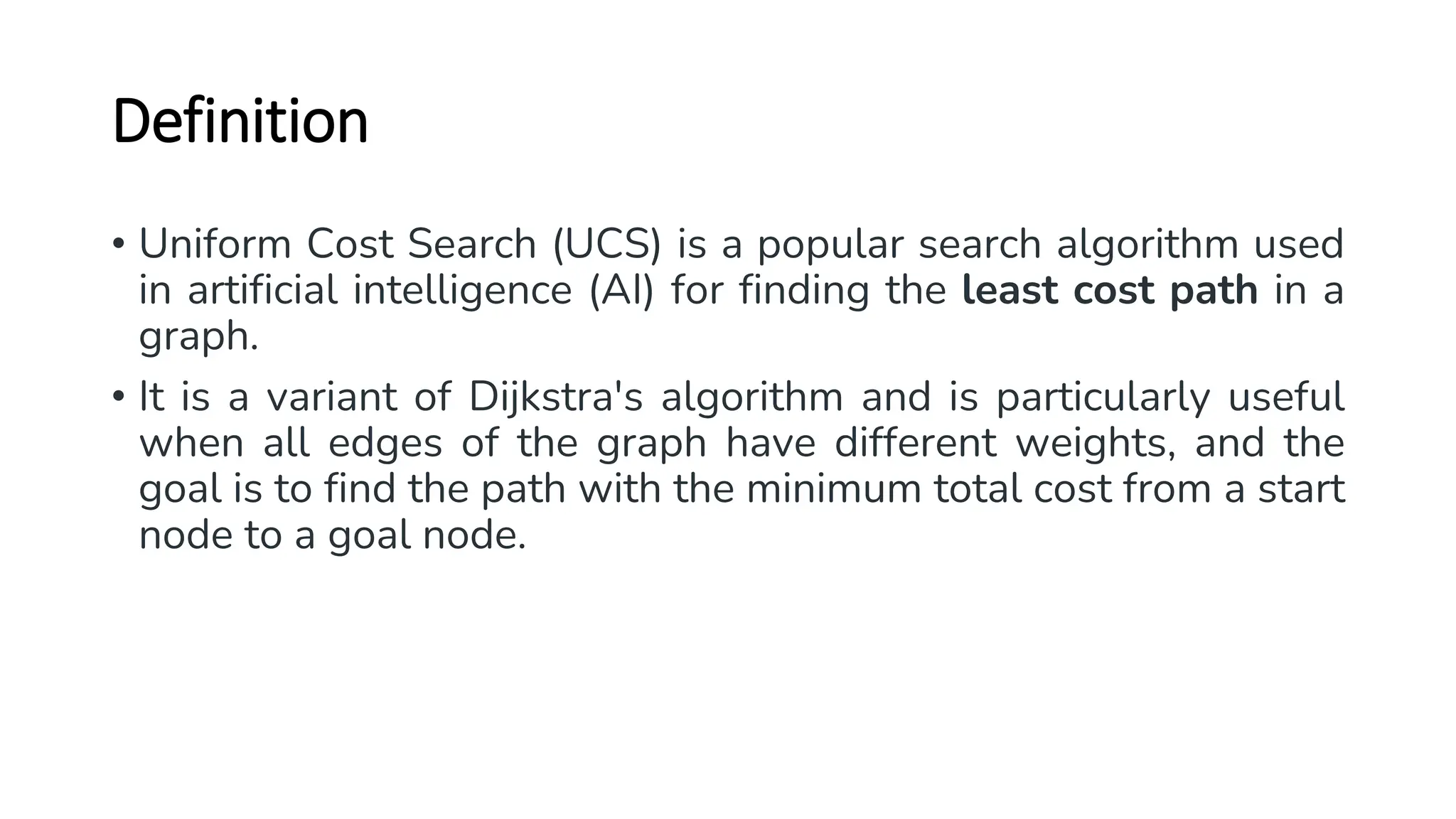 Uniform-Cost Search Algorithm in the AI Environment | PDF