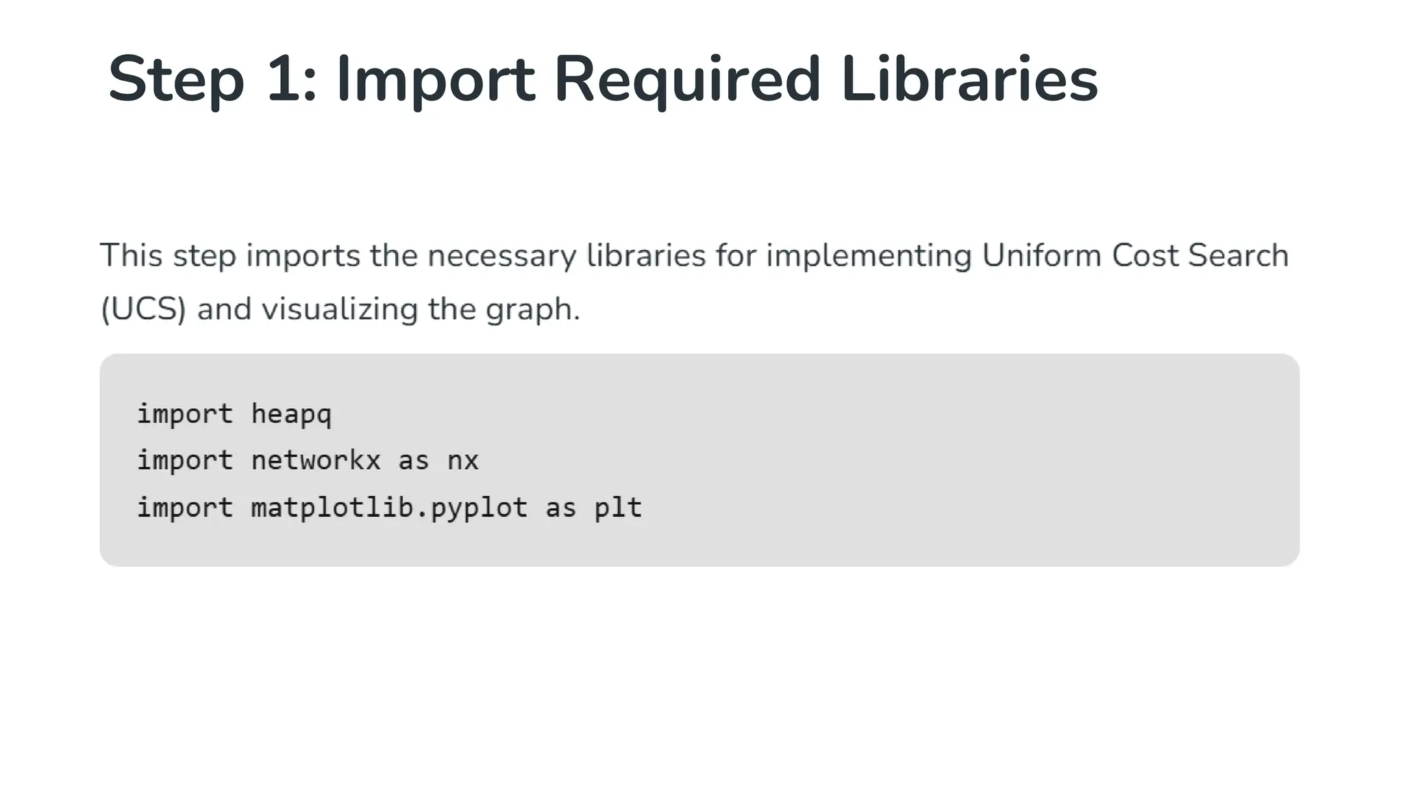 Uniform-Cost Search Algorithm in the AI Environment | PDF