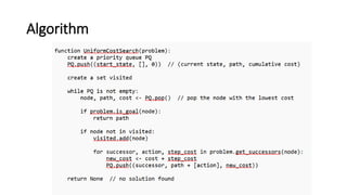 Uniform-Cost Search Algorithm in the AI Environment | PDF