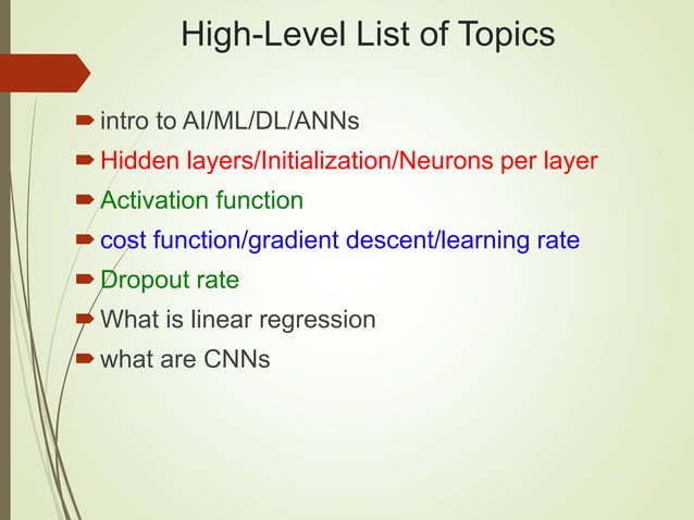 Introduction to Deep Learning | PPTX