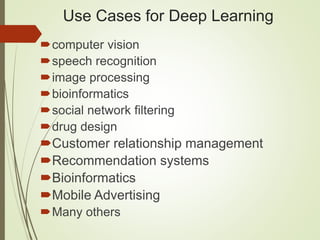 Introduction to Deep Learning | PPTX