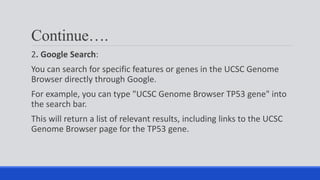 UCSC Genome browser BIOINFORMATICS (1).pptx