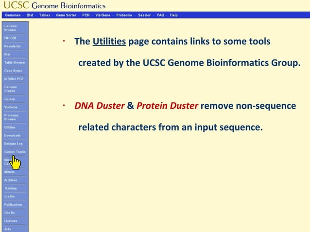 BITS: UCSC genome browser - Part 1 | PDF | Databases | Computer Software and Applications