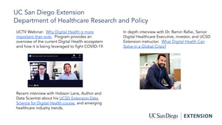 UCSD Extension Digital Health Workforce Data Study Spring 2021 | PPT