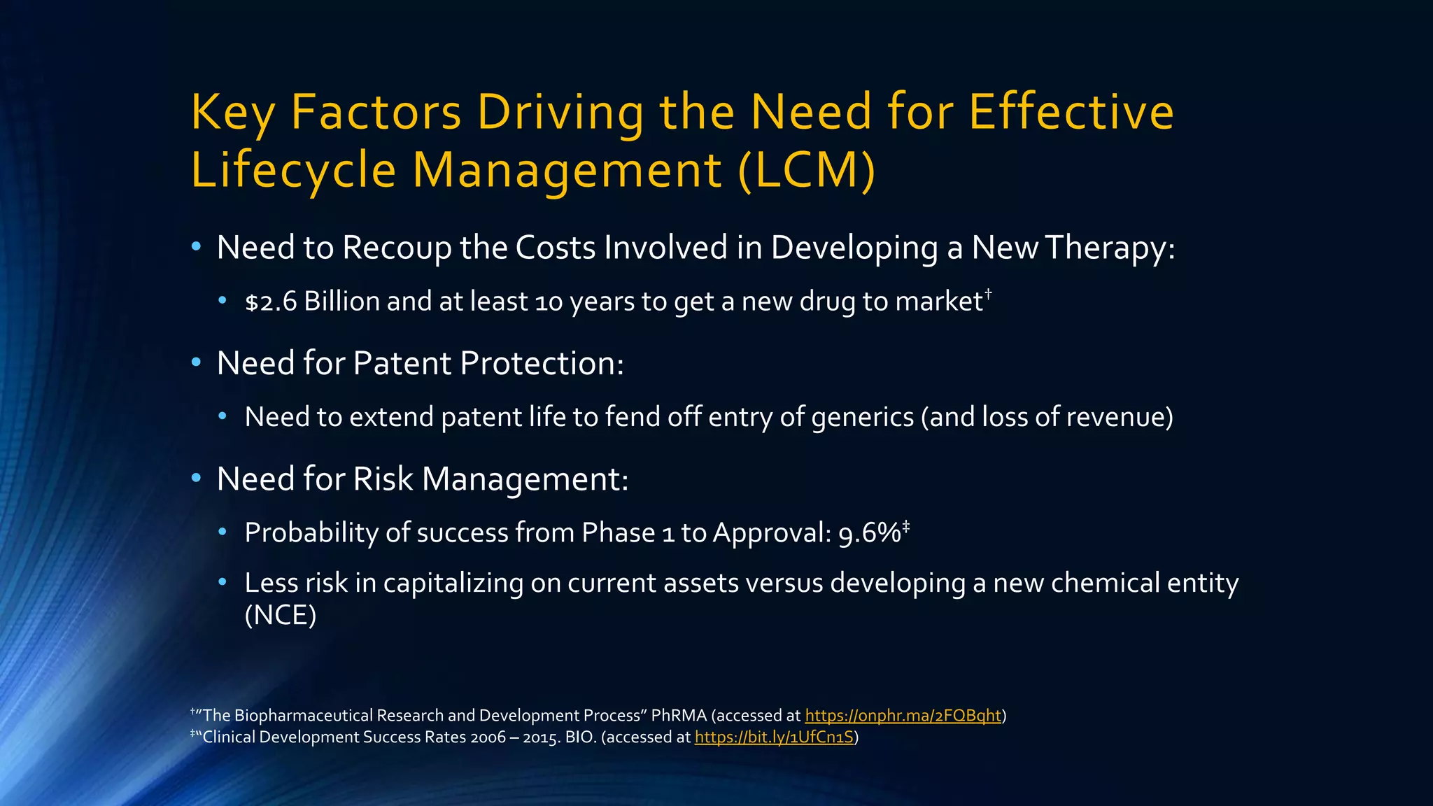 Lifecycle Management in the Pharmaceutical Industry | PPTX