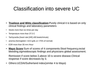 ULCERATIVE COLITIS ( SEVERE) MANAGEMENT | ODP