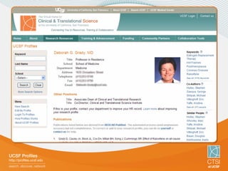 Introduction to UCSF Profiles - What can the tool do for you? | PPT