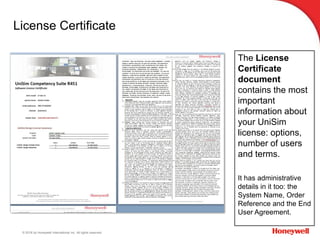 UniSim Software Licensing Guide Document | PDF