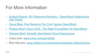 Cisco UCS for OpenStack Cloud | PPT