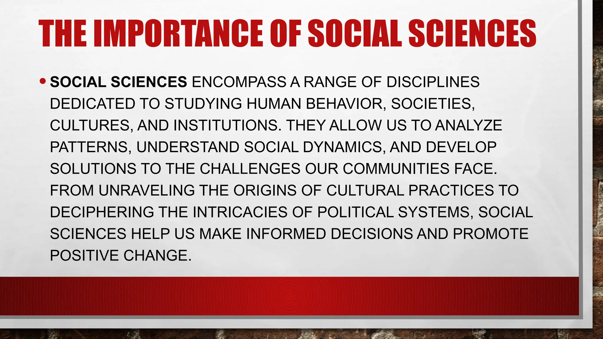 Nature, Goals and Perspectives of Anthropology, Sociology and Political ...