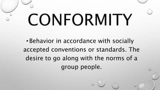 Conformity and Deviance | PPTX