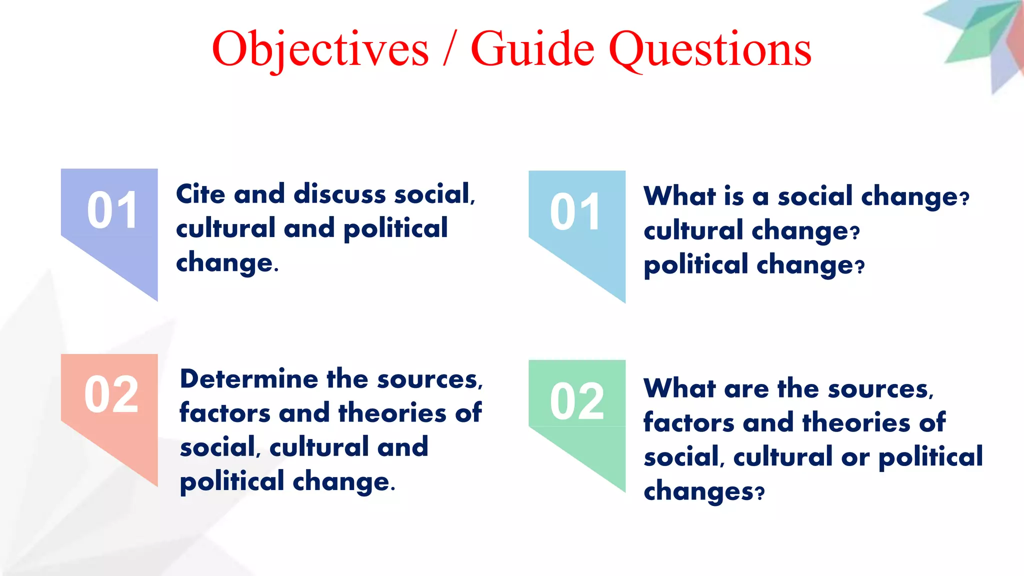 Social, Cultural and Political Change | PPTX
