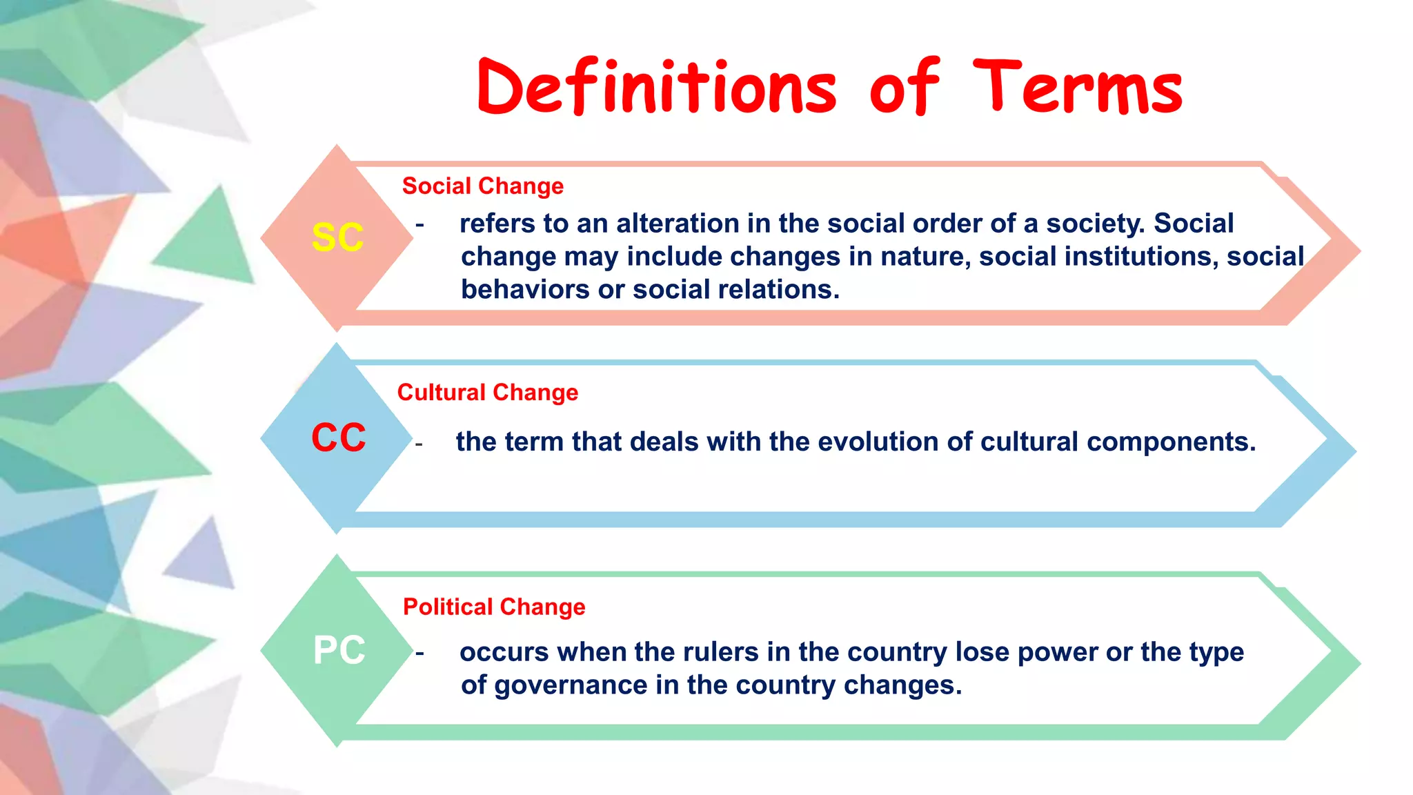 Social, Cultural and Political Change | PPTX