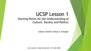 UCSP Lesson 1 .pptx | Genetics | Science