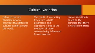 Cultural Variation, Social Differences and Political Identities | PPTX