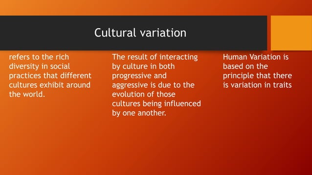 Cultural Variation, Social Differences and Political Identities | PPTX