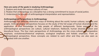 UCSP Lesson 1: Anthropology and the Study of Culture | PPTX