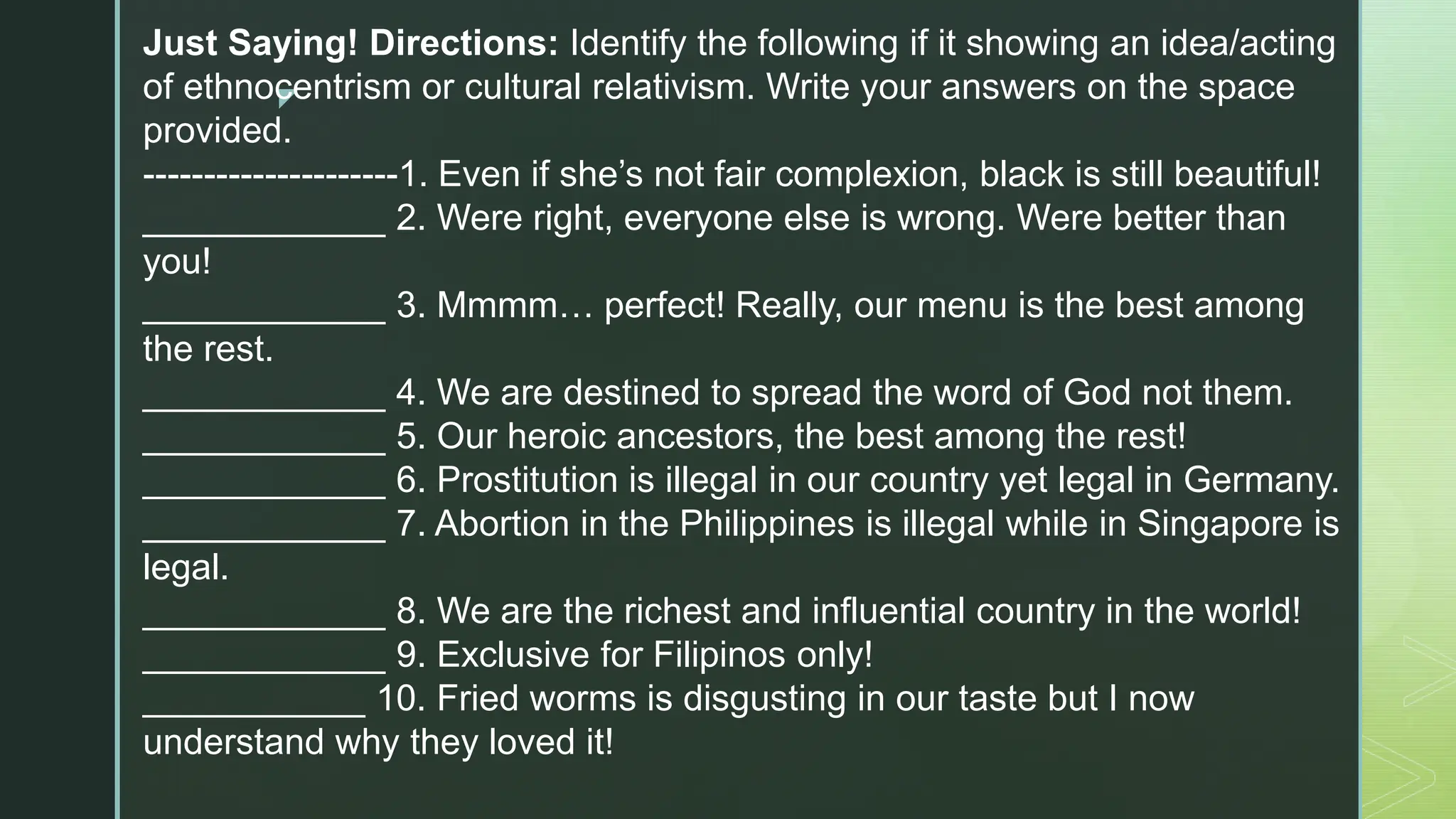 UCSP_Lesson7 Ethnocentrism and Cultural relativism.pptx