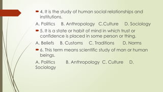 tis a module for understanding culture, society | PPTX