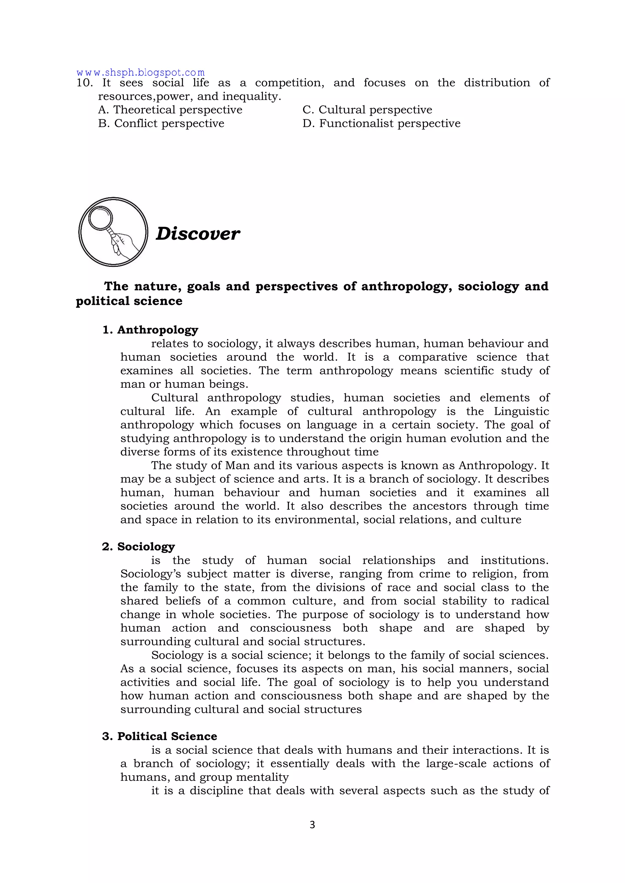 UCSP Module 1 | PDF