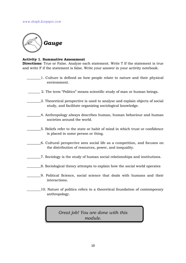 UCSP Module 1 | PDF | Science