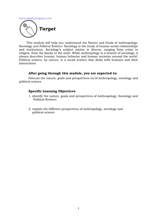 UCSP Module 1 | PDF | Science
