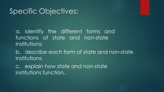 UCSP Module 7.pptx Non State Institutions | PPTX