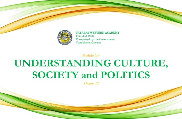 UCSP Understanding Culture, Society, and Politics | PDF | Education